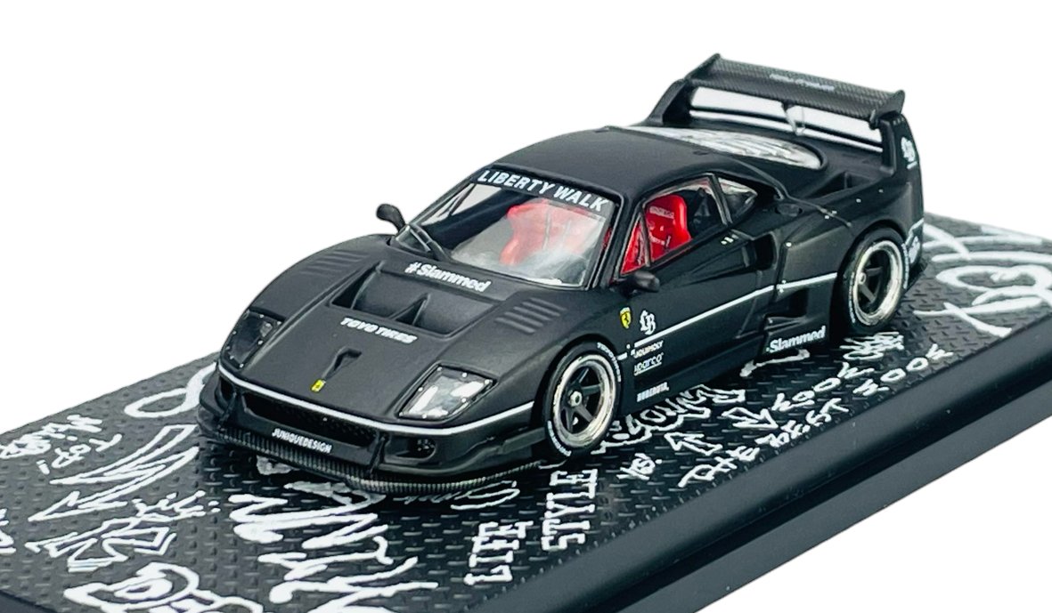 INNO MODELS FERRARI F40 LIBERTY WALK 1:64 CZARNY MAT MODEL ...