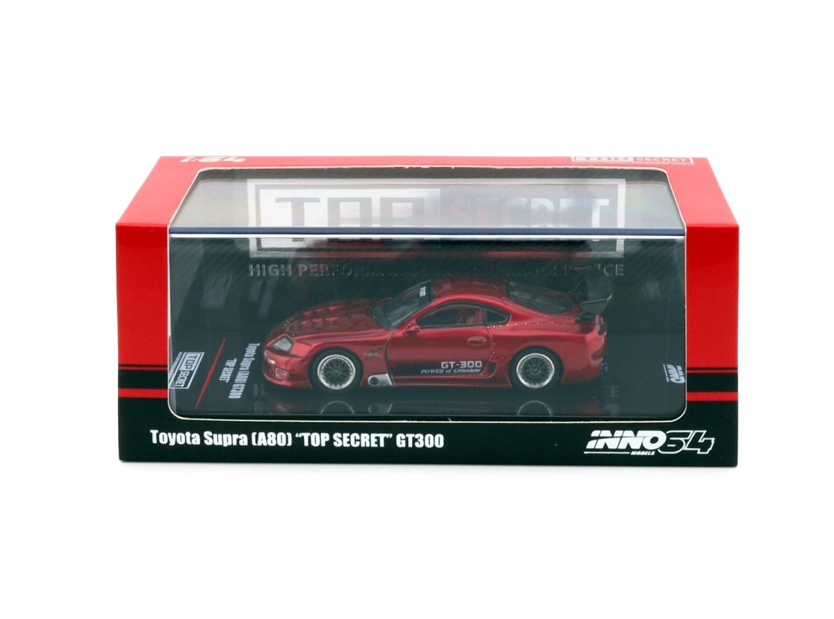 INNO64 Toyota Supra A80 GT300 Top Secret RED Inno 1:64 - INNO64 | Sklep ...