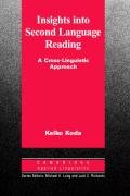Insights Into Second Language Reading: A Cross-Linguistic Approach ...