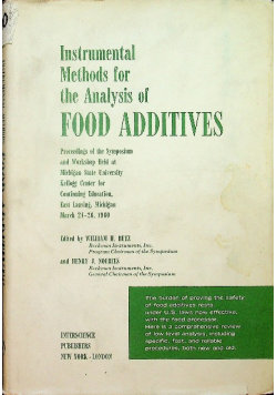 Instrumental Methods for the Analysis of Food Additives - | Książka w Empik