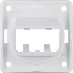 Integro Flow Płytka nośna do 2 modułów MINI-COM, biały, połysk Berker ...