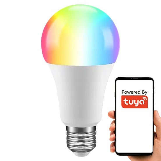 INTELIGENTNA ŻARÓWKA KOLOROWA SMART LED RGB+CCT E27 9W WIFI TUYA - Tuya ...