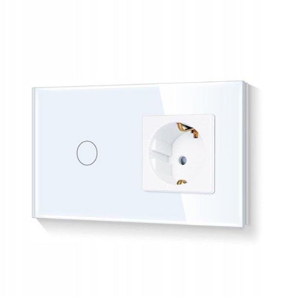 Inteligentne gniazdko CNBINGO Alexa google WIFI szklane białe ...