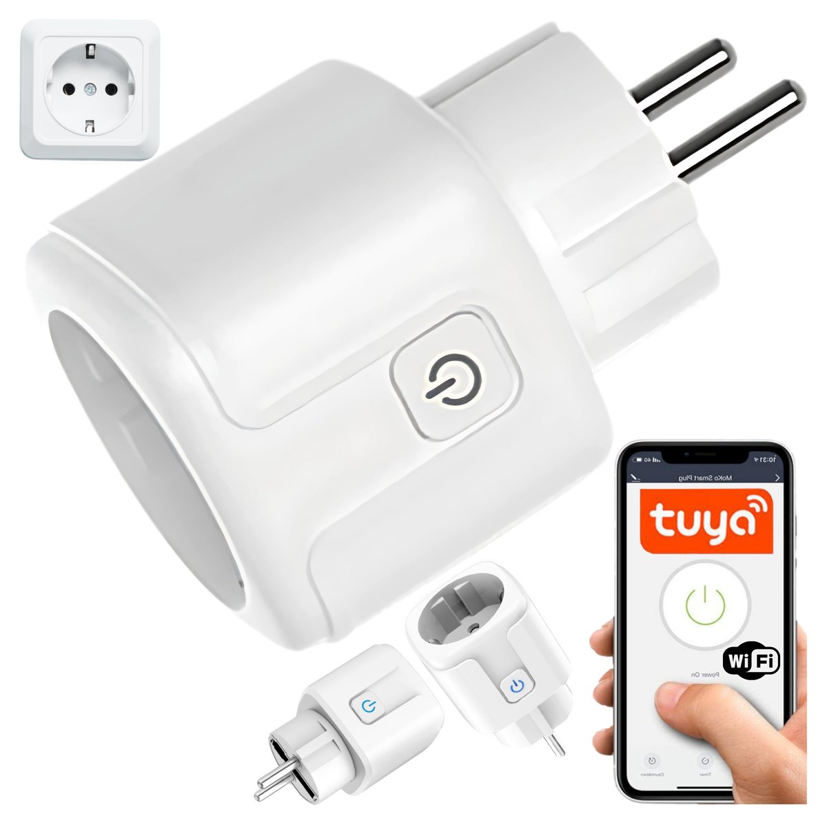 INTELIGENTNE GNIAZDKO WiFi SMART TUYA WATOMIERZ PROGRAMATOR TIMER - WatchMe | Sklep EMPIK.COM