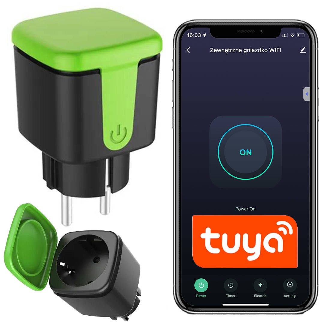 Inteligentne gniazdko ZEWNĘTRZNE Wifi Tuya 16A Pomiar prądu - Sone | Sklep EMPIK.COM