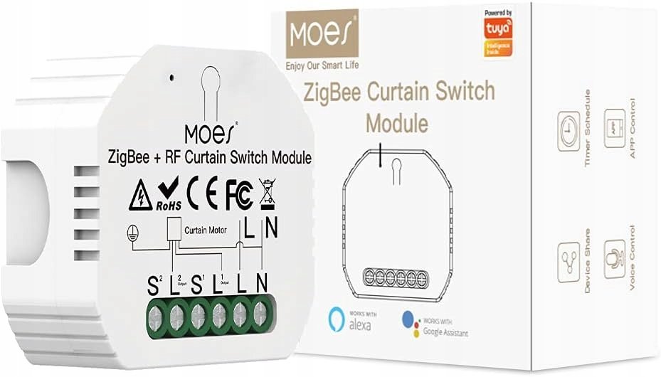 Inteligentny Przełącznik Sterownik do Rolet ZigBee+RF MOES MS-108ZR - Moes | Sklep EMPIK.COM