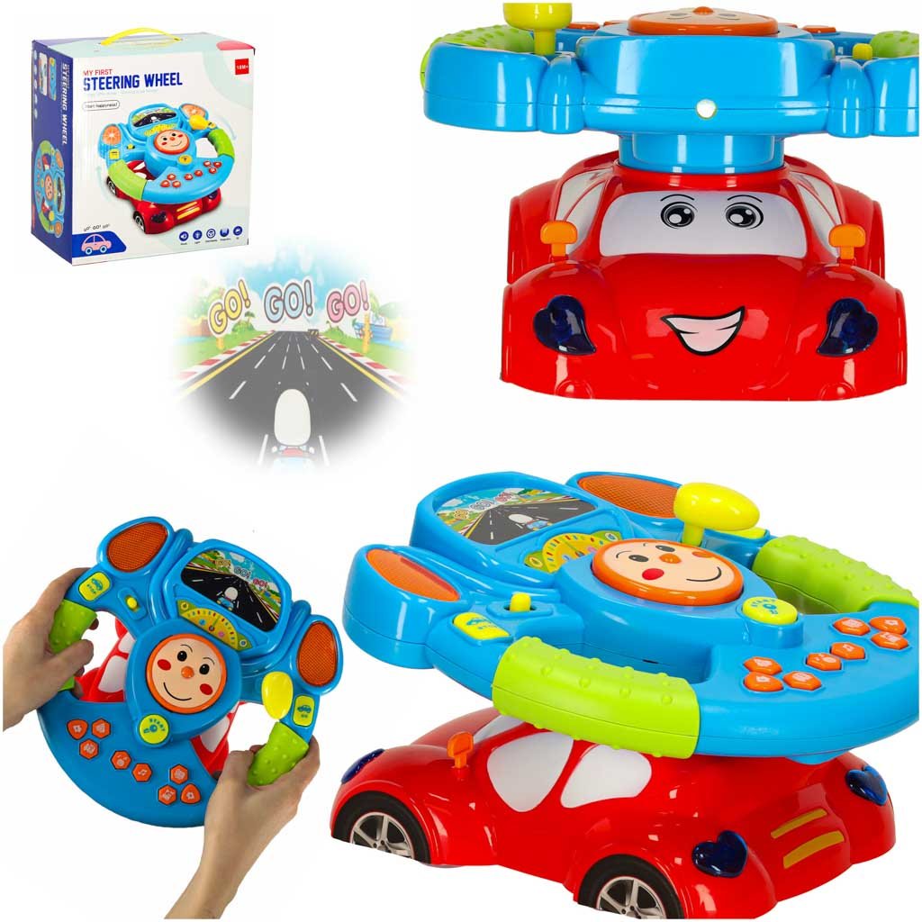 Interaktywna Kierownica dla Dzieci Auto z Funkcją Światła i Dźwięku ...