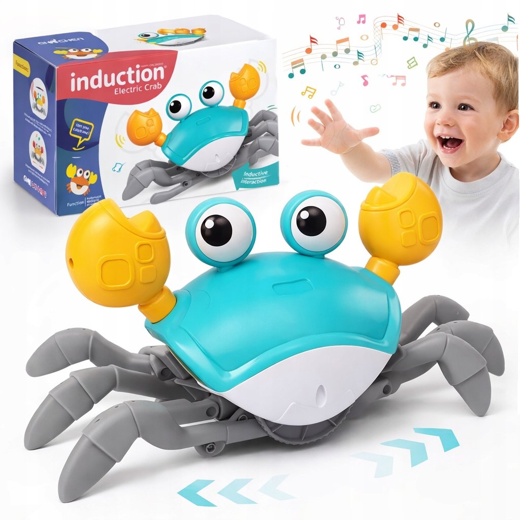 INTERAKTYWNY EDUKACYJNY KRAB CHODZI GRA MUZYKA NAUKA RACZKOWANIA ...