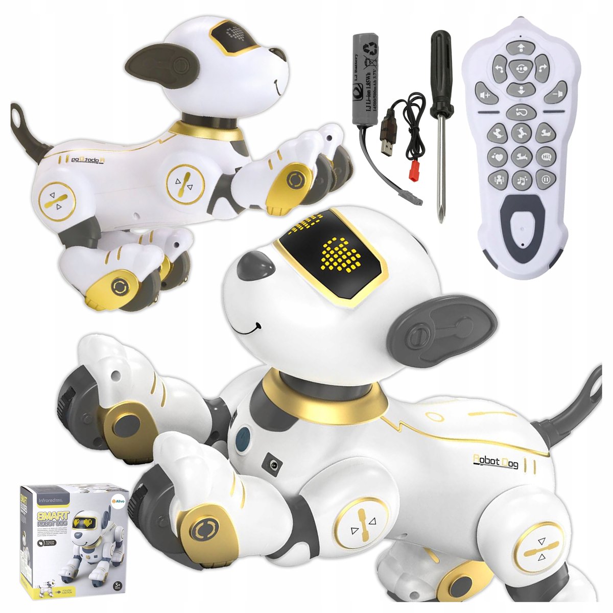 INTERAKTYWNY ROBO PIES ZDALNIE STEROWANY PIESEK ROBOT ROBI SZTUCZKI ...