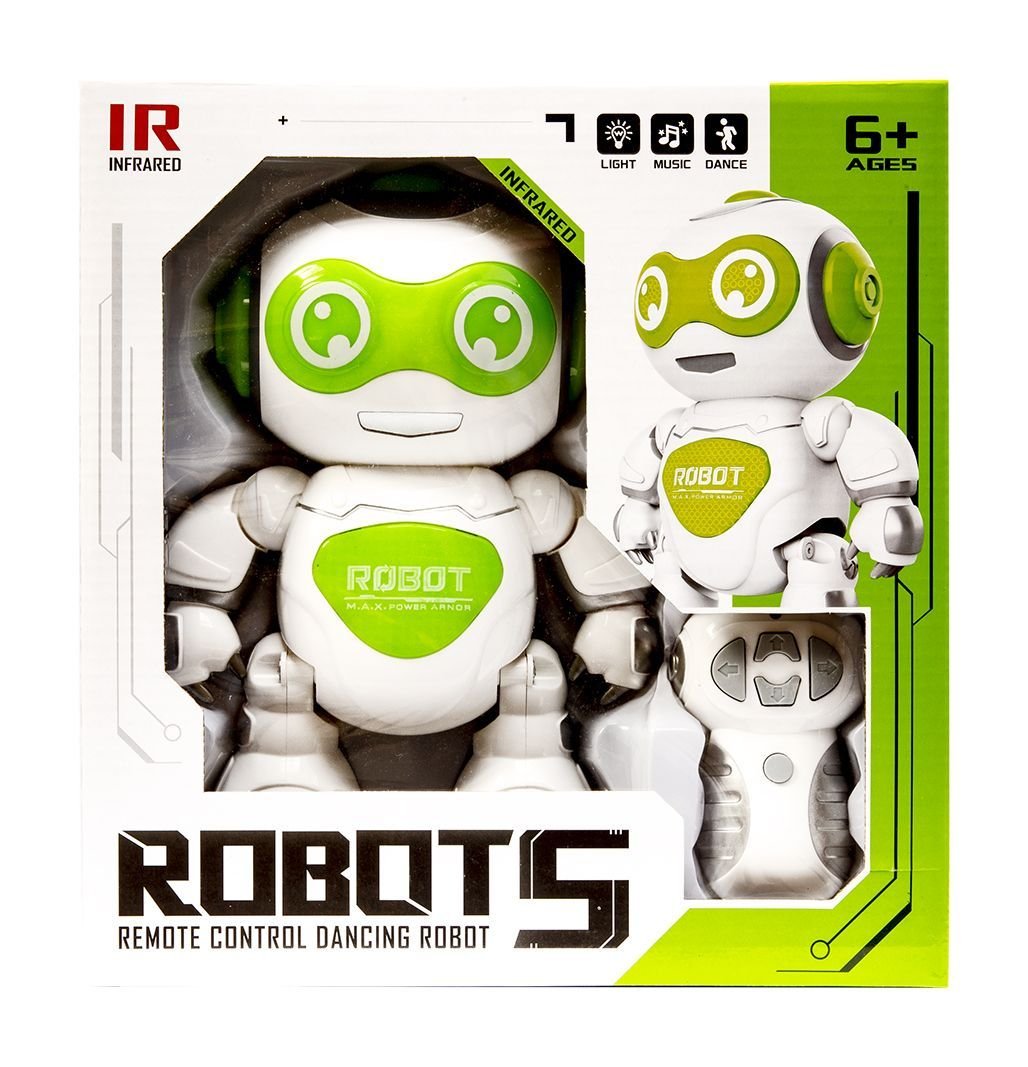 Interaktywny robot z funkcjami dźwiękowymi, ruchowymi i świetlnymi ...