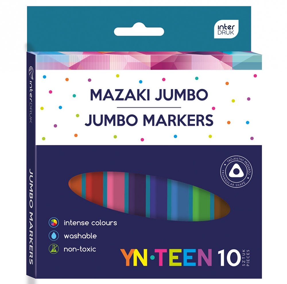 Interdruk, Pisaki Jumbo, 10 kolorów - Interdruk | Sklep EMPIK.COM