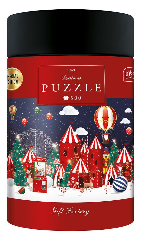 Interdruk, PUZZLE ŚWIĄTECZNE w tubie 500 elementów ZIMOWA KRAINA ...