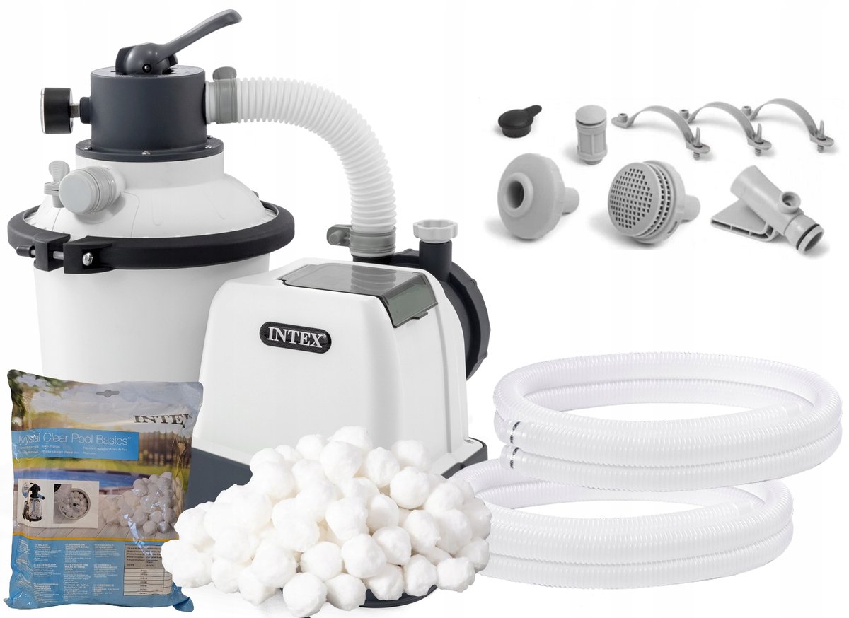Intex 26642 Pompa piaskowa 3500l/h Programator Kulki Węże Hydroaeration ...