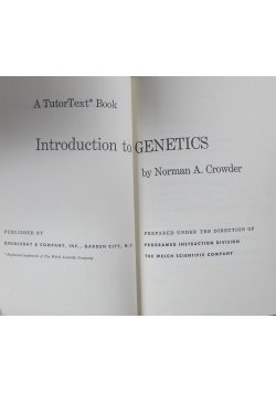 Introduction to genetics - Doubleday & Company | Książka w Empik