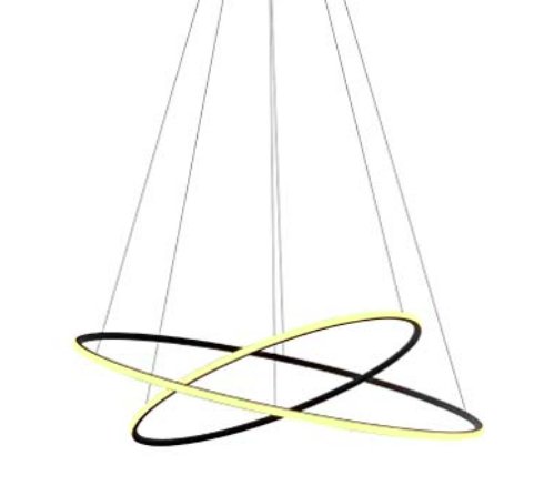 Inverted LED ring double - żyrandol 70cm - podwójny pierścień LED ...