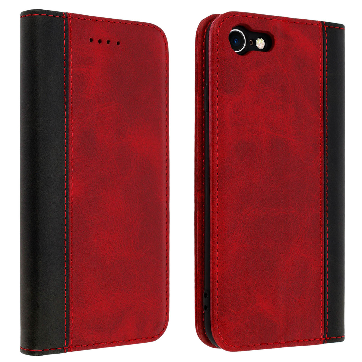 Iphone 7/8 Folio Stand Etui z miejscem na karty - czerwone - Avizar ... Iphone 7/8 Folio Stand Etui z miejscem na karty - czerwone - Avizar ...