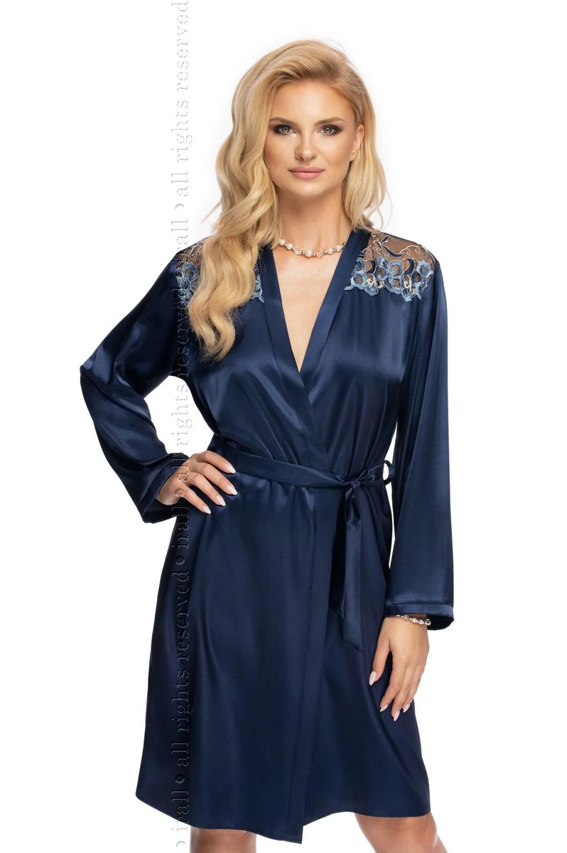 Irall Szlafrok Elodie Navy Blue M Niebieski - Irall | Sklep EMPIK.COM