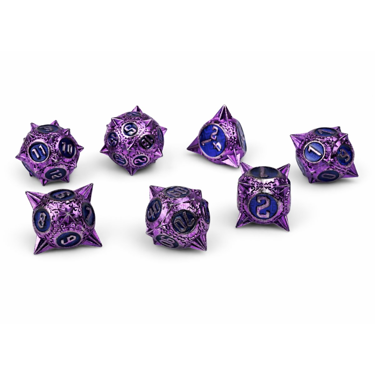 Irydyzujący Fiolet Pełny Set | 3 cm | Metal | Kości | Cyber Sea Mine ...