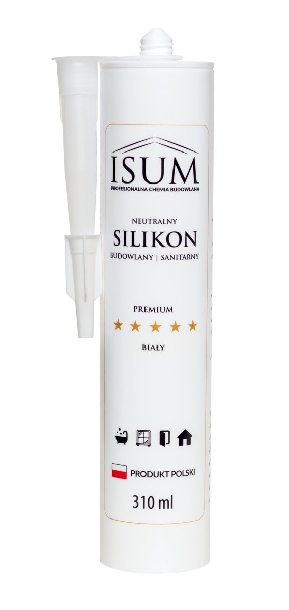 ISUM SILIKON 310ml neutralny sanitarny BIAŁY - Isum | Sklep EMPIK.COM