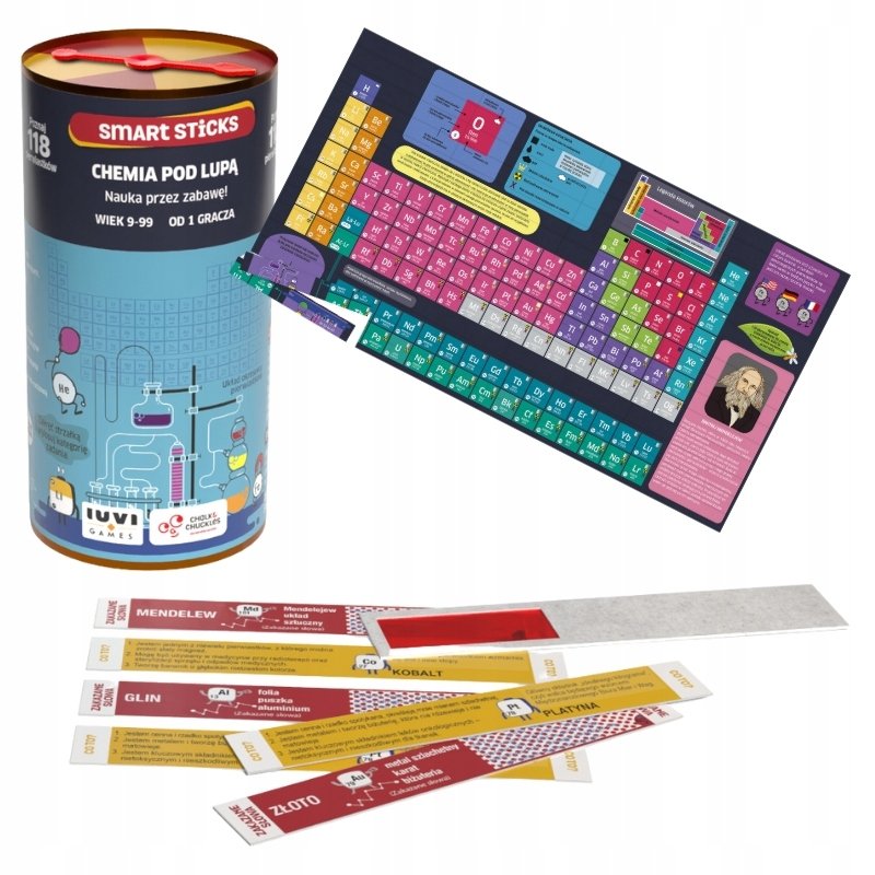 IUVI SMART STICKS CHEMIA POD LUPĄ GRA EDUKACYJNA CHEMIA DLA DZIECI 9 ...