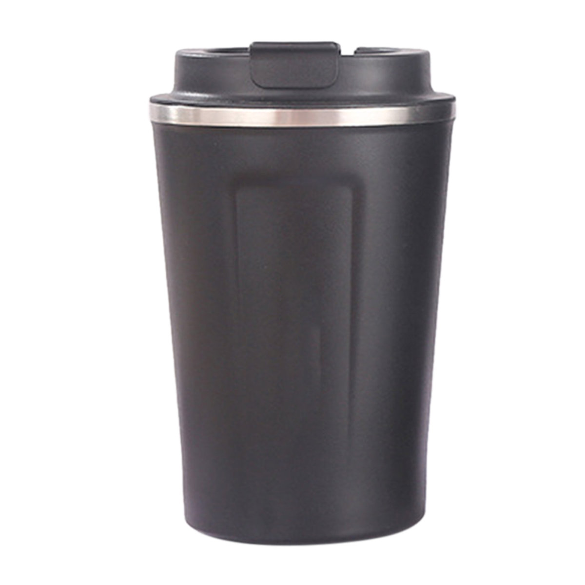Izolowany kubek do kawy ze stali nierdzewnej 304 z pokrywką, 380 ml, czarny, przenośny do biura ...