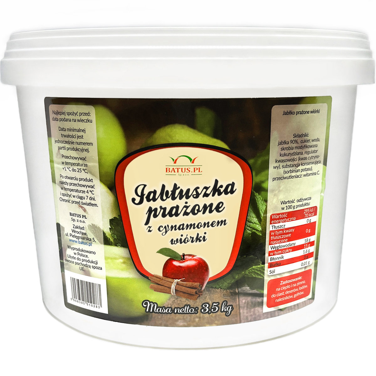 Jabłko Prażone 90% Wiórki Z Cynamonem 3,5 Kg - Batus | Sklep EMPIK.COM