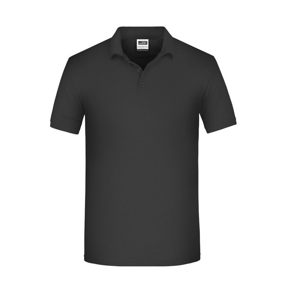 James And Nicholson Męska Koszulka Polo Bio Workwear (XXXXXS / Czarny ...