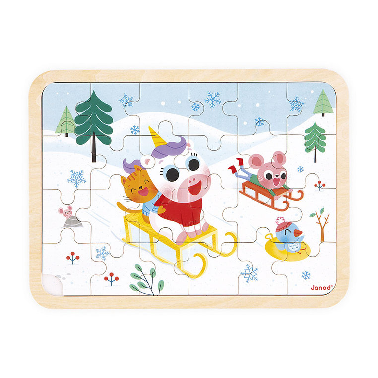 Janod Puzzle drewniane 24 el. Góry 3+ - Janod | Sklep EMPIK.COM