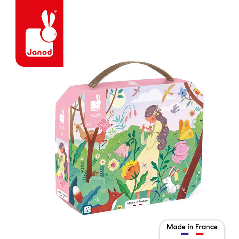 Janod, Puzzle W Walizce Matka Natura, 200 El. - Janod | Sklep EMPIK.COM