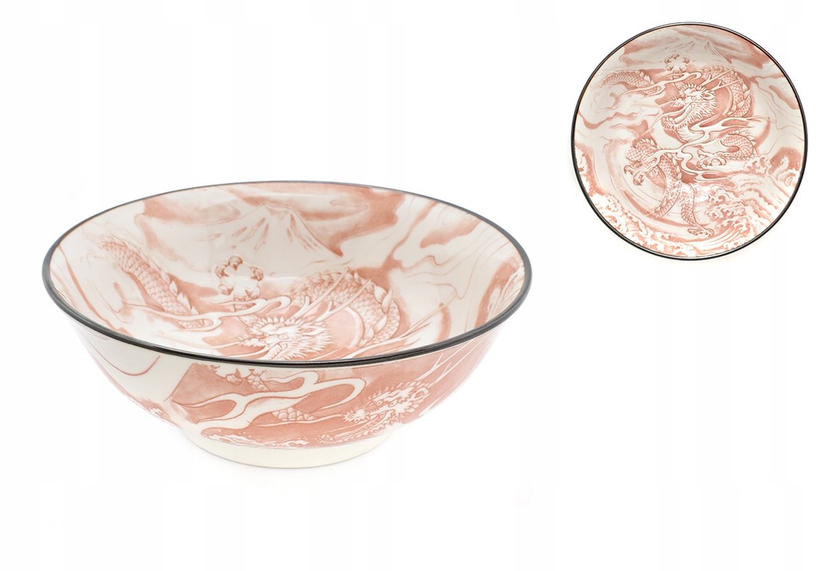 Japońska miska Ramen Doragon Pink 19,5 cm 900 ml - EDO Solutions ...