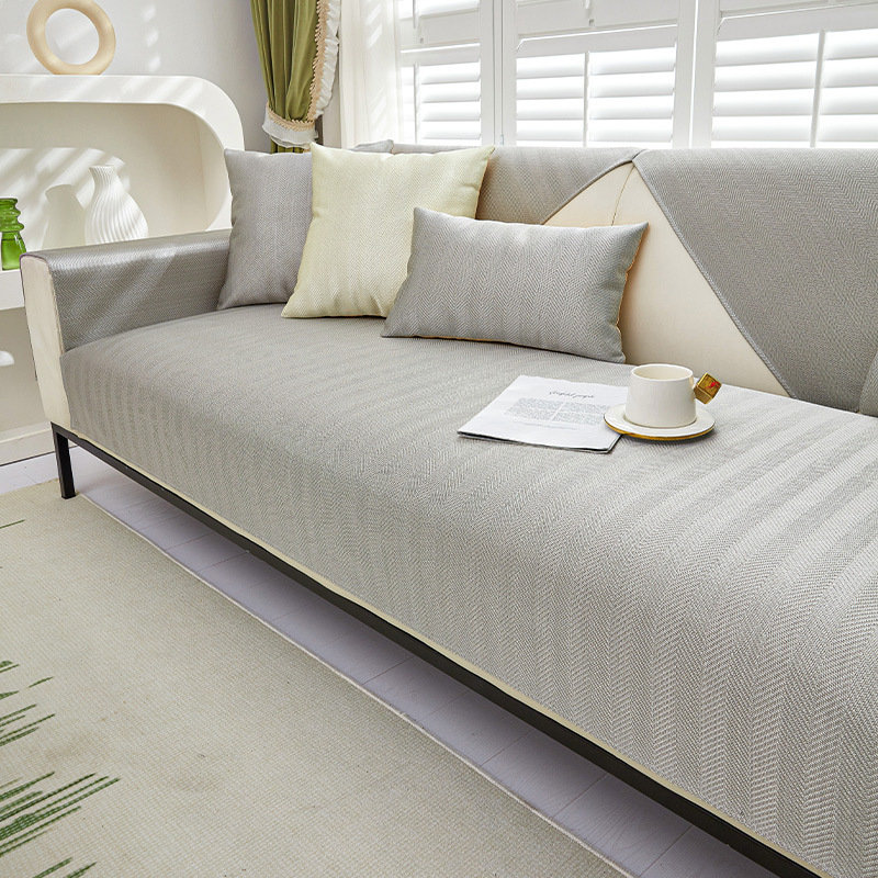 Jasnoszary, 110*160 cm, chłodna, lodowa, jedwabna poduszka na sofę, letnia, fajna mata ...