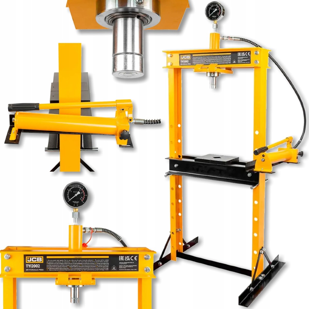 JCB Prasa HYDRAULICZNA podłogowa WARSZTATOWA 12 TON z MANOMETREM - JCB ...