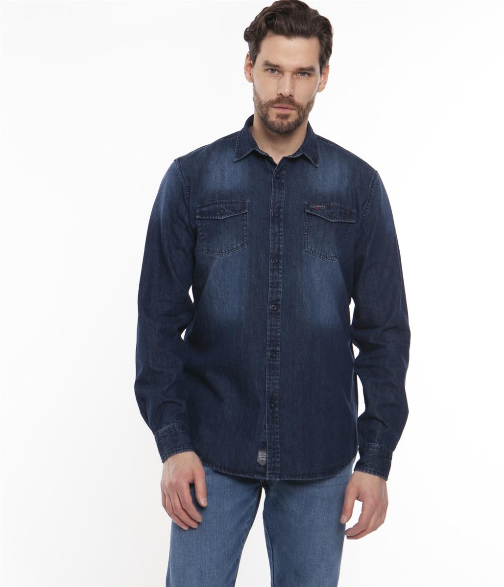 Jeansowa koszula regular MORAN 5481 DARK USED-XXL - Lee Cooper | Moda ...