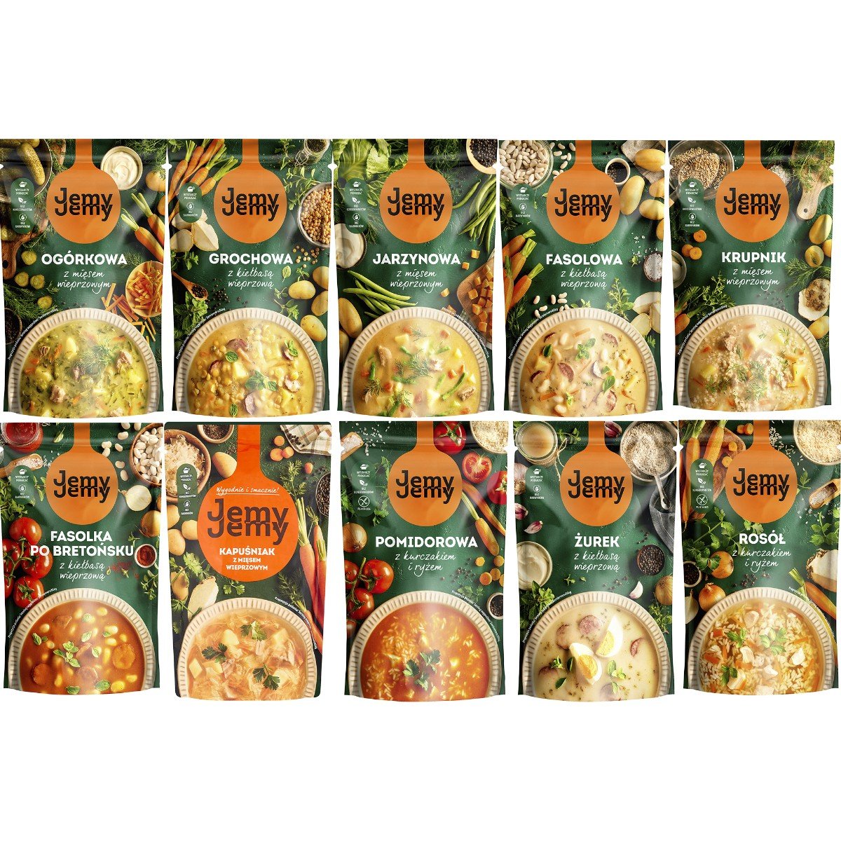 JEMY JEMY ZUPY TRADYCYJNE gotowe danie zupa ZESTAW 10sztuk MIX SMAKÓW - Inna marka | Sklep EMPIK.COM