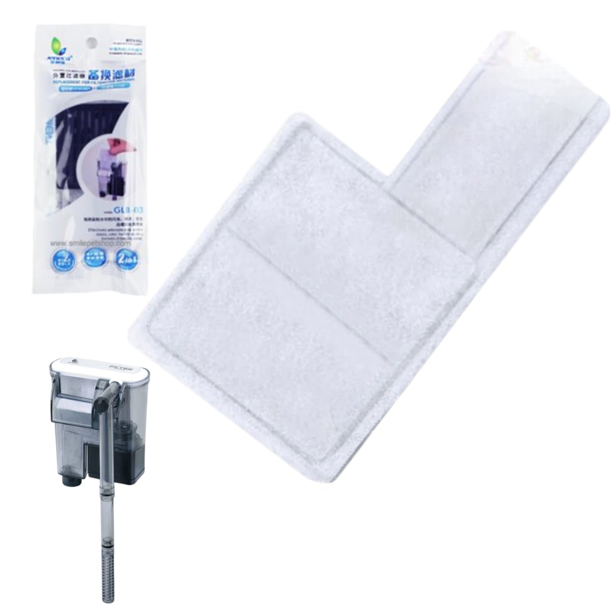 Jeneca GLB-03 Gąbka Wkład Kartridż Węgiel z Włókniną do Filtra XP-03 ...