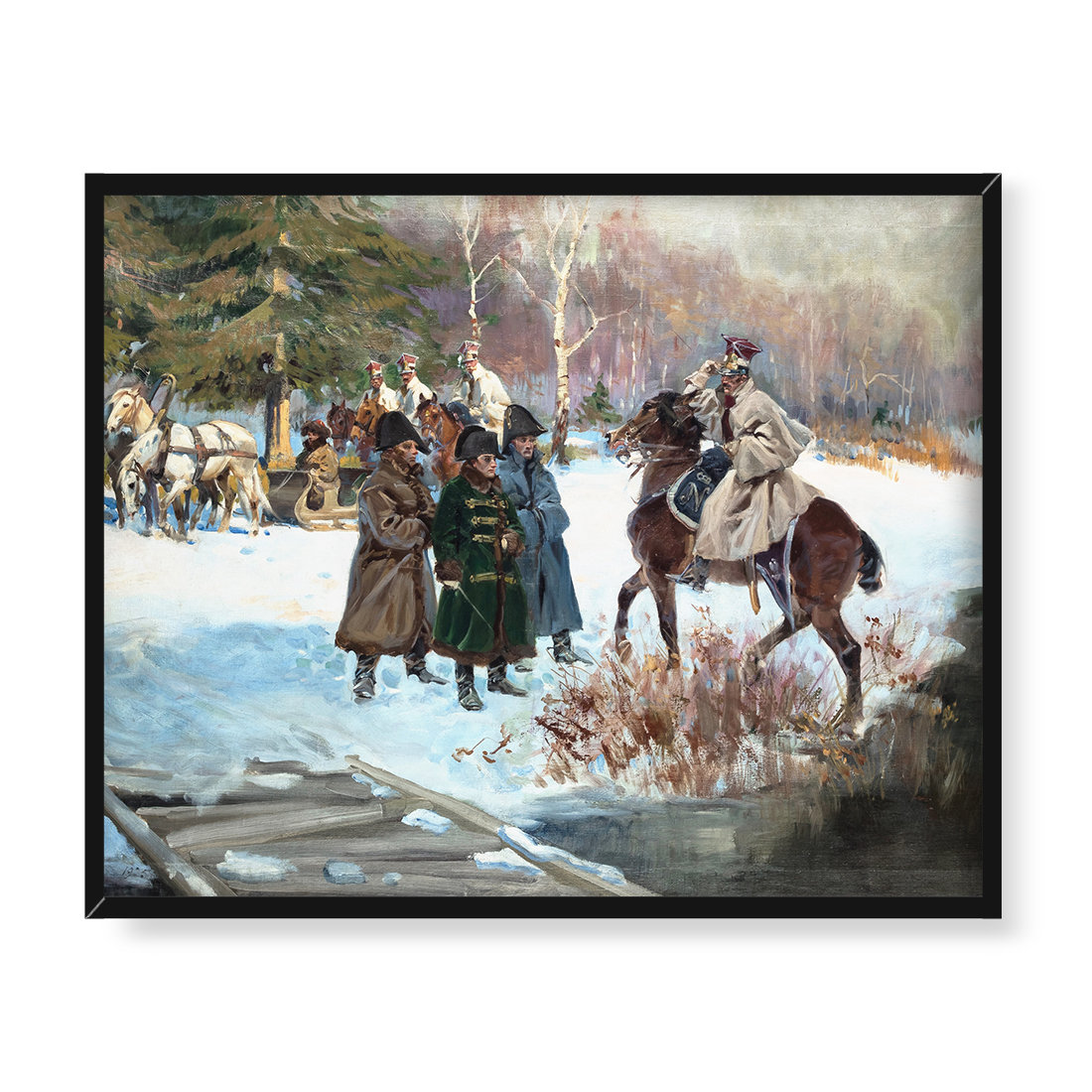 Jerzy Kossak Rotmistrz Wąsowicz składający raport 50×40 - ANTYKWARIAT ...