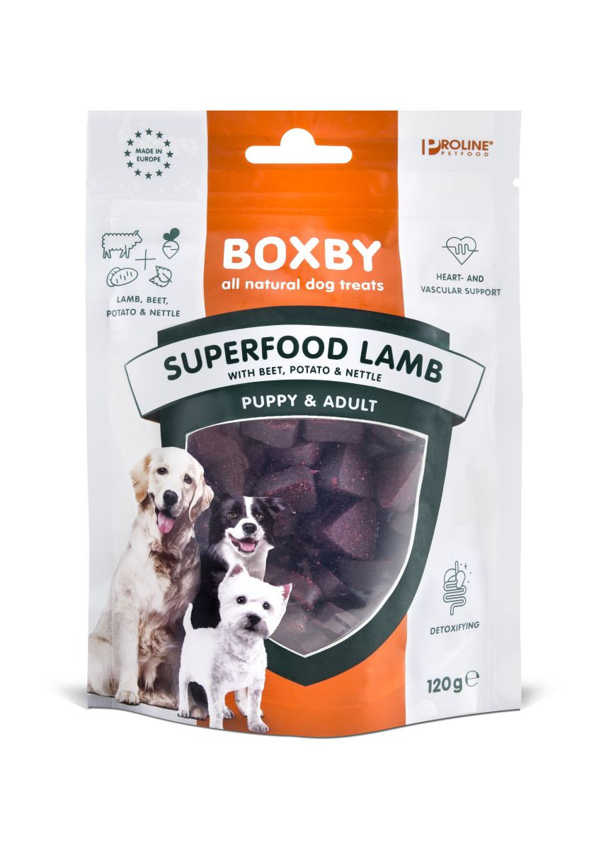 JOHN DOG BOXBY Superfood Lamb with beet & nettle 120g smaczek dla psa ...