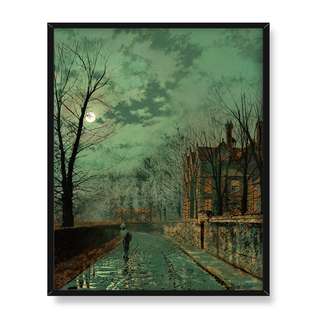 John Grimshaw Droga w pobliżu Chester 40×50 - ANTYKWARIAT "CZUŁA JEST ...