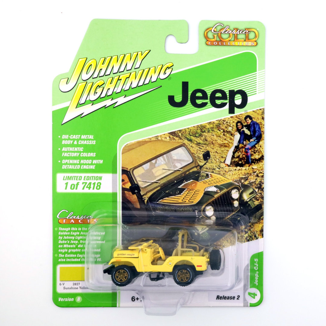 JOHNNY LIGHTNING Classic Gold Collection Jeep CJ-5 Sunshine Yellow JLCG025B - Johny Lightning ...