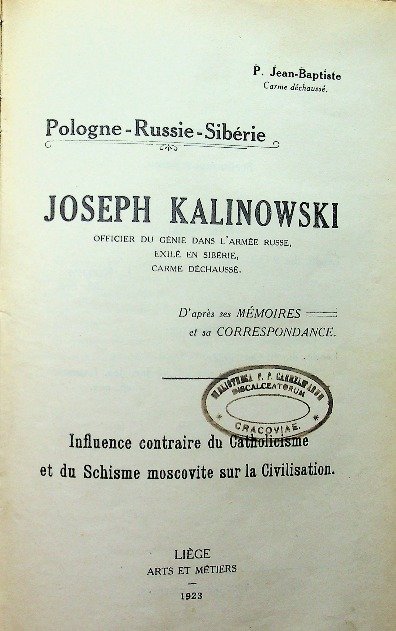 Joseph Kalinowski 1923 r. - W opisie | Książka w Empik