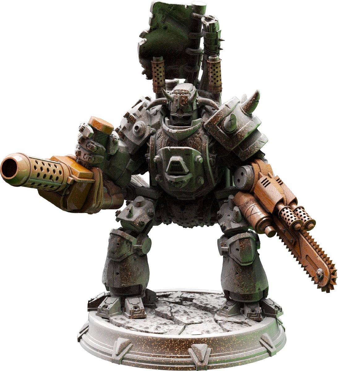 Jotun - Steampunk Mech Robot Figurka 12k + Podstawa do DND D&D druk 3D ...