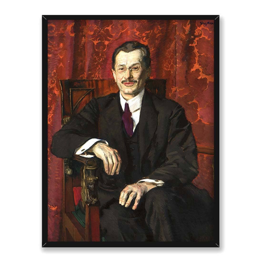Józef Mehoffer Autoportret 30×40 W RAMIE - ANTYKWARIAT "CZUŁA JEST NOC ...