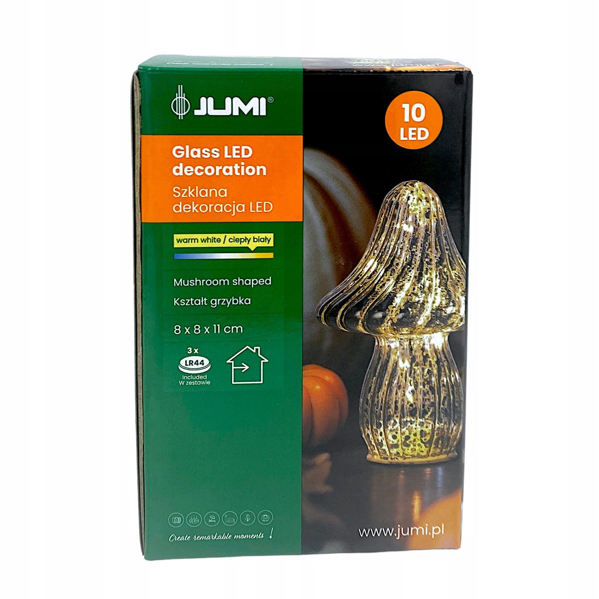 Jumi dekoracja LED GRZYB ”2” 8x8x11cm 10 LED - JUMI | Sklep EMPIK.COM