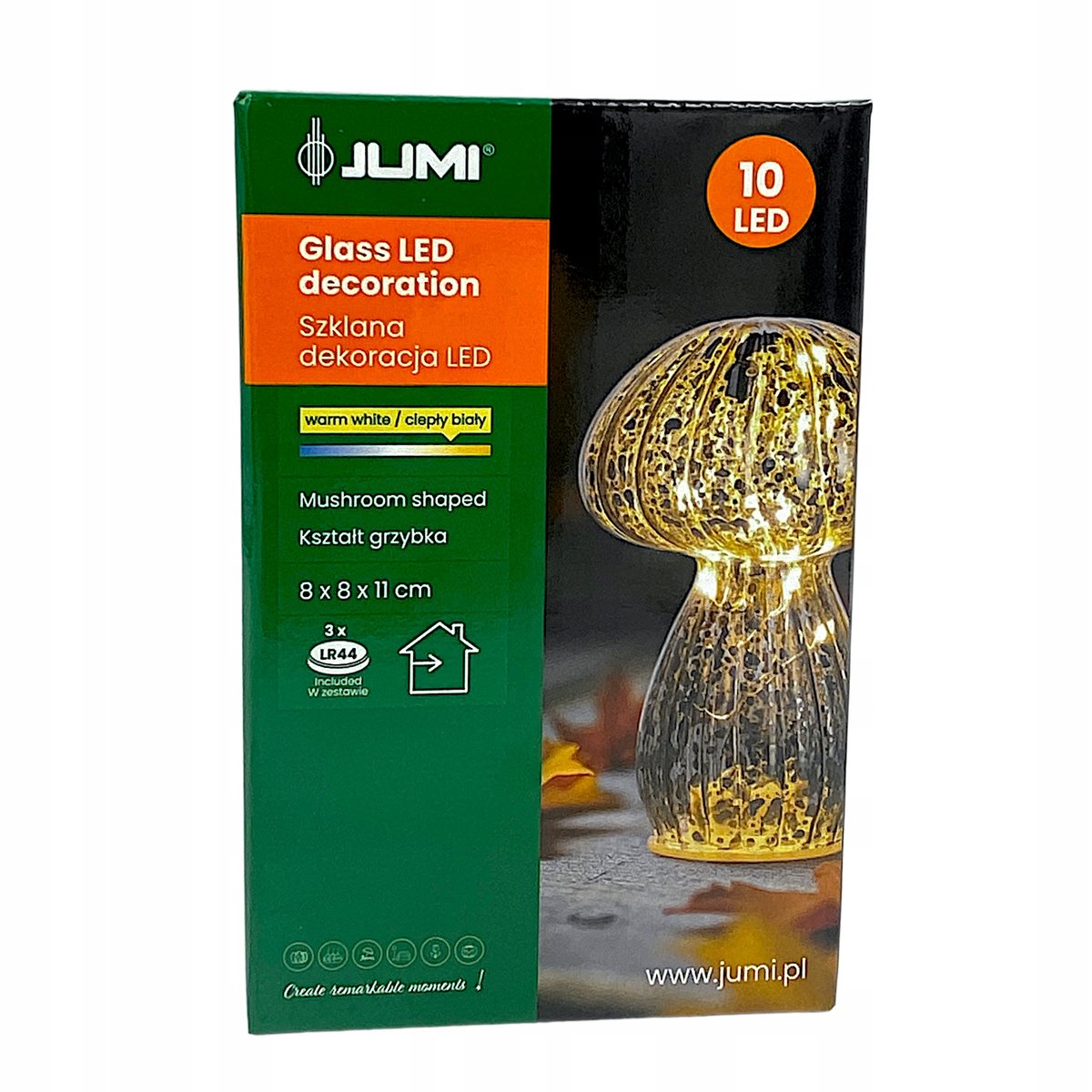 Jumi dekoracja LED GRZYB ”3” 8x8x11cm 10 LED - JUMI | Sklep EMPIK.COM