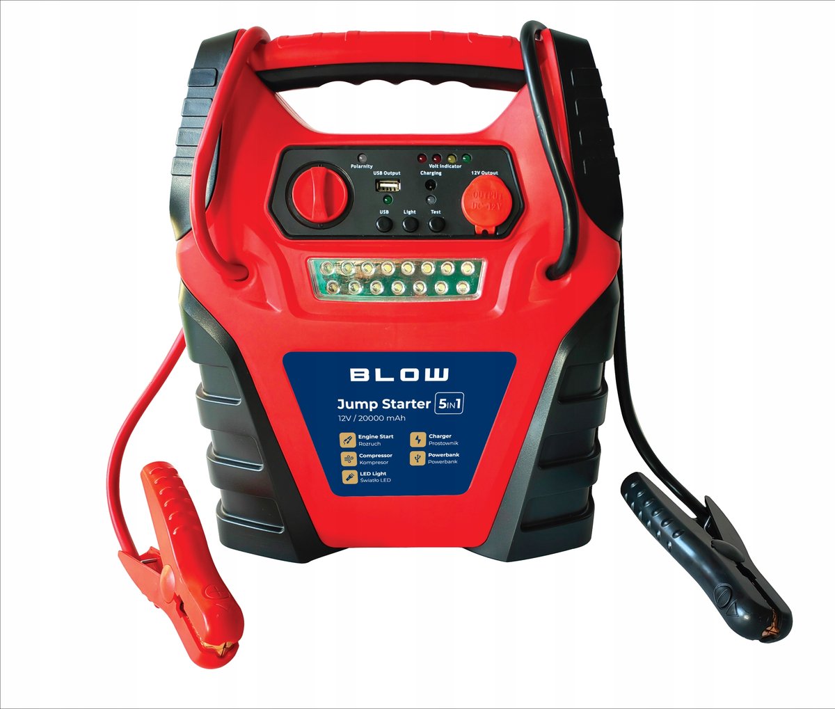JUMP STARTER BOOSTER POWERBANK POMPKA KOMPRESOR SAMOCHODOWY 12V 20000Ah ...
