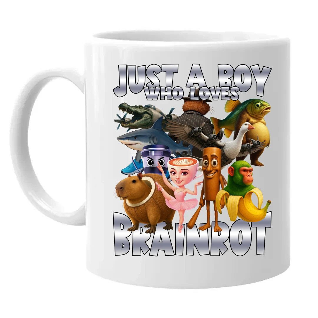 Just a boy who loves brainrot - kubek na prezent - Koszulkowy | Sklep ...