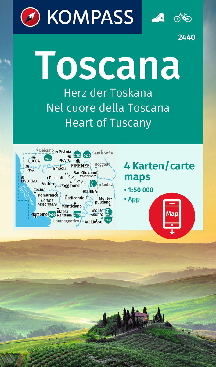 K 2440 Toscana (4 Karten) - Opracowanie zbiorowe | Książka w Empik