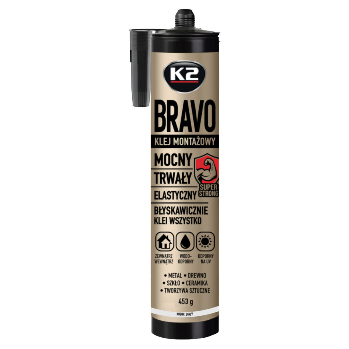K2 bravo 453g klej montażowy budowlany do listew paneli lameli kamienia ...