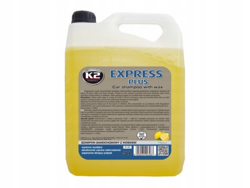 K2 EXPRESS PLUS SZAMPON Z WOSKIEM DO MYCIA AUTA SAMOCHODU 5000ml 5L 5l - Inna marka ...