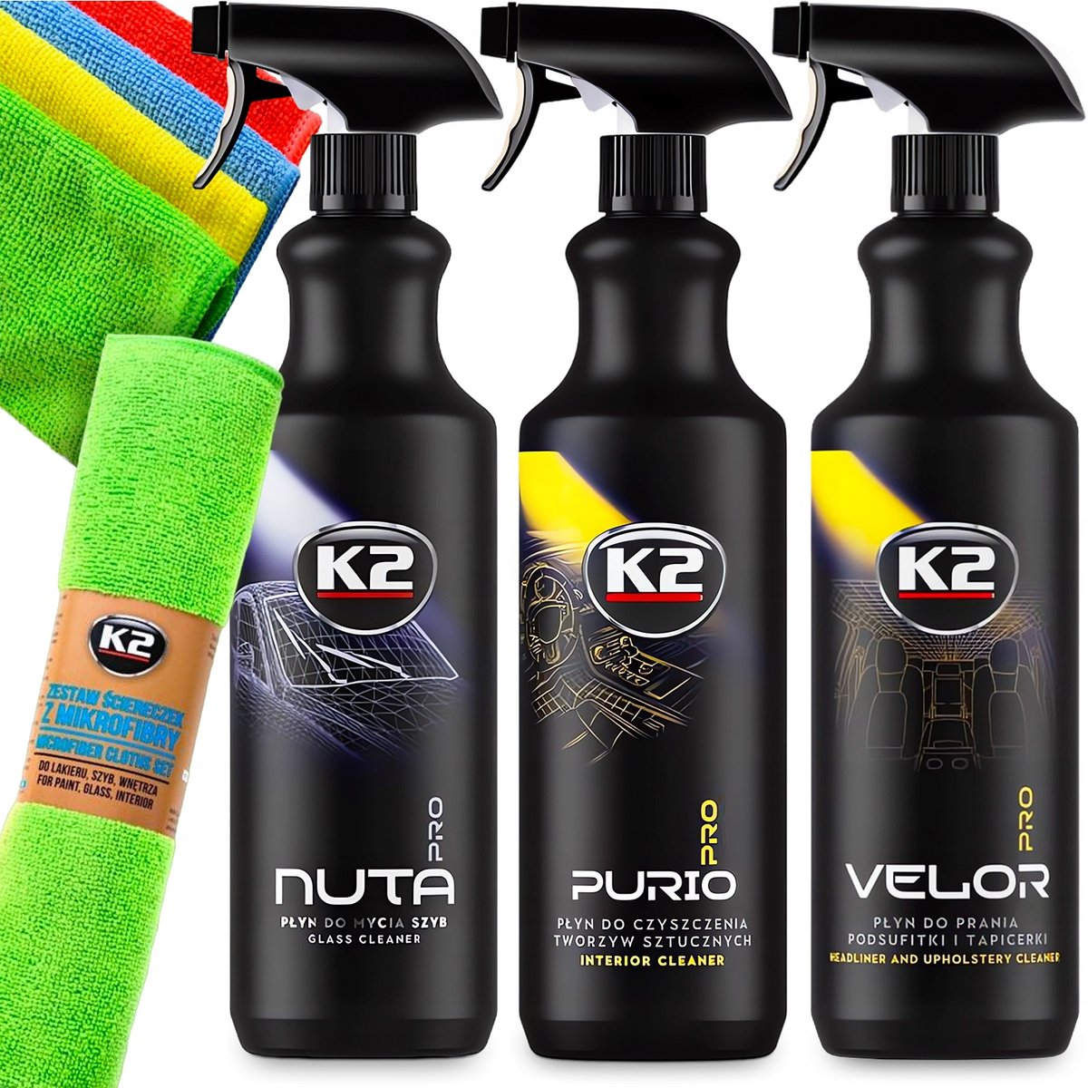 K2 PURIO VELOR NUTA PRO 1L CZYSZCZENIE PIELĘGNACJA TAPICERKI WNĘTRZA ...